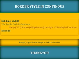 Macros for Workbook | PPTX