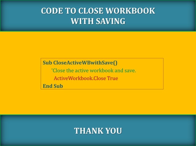 Macros Code For Loop Ppt