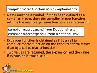 LISP: Macros in lisp | PPTX