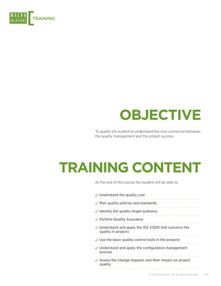 Macrosolutions Training: Project Quality Management | PDF
