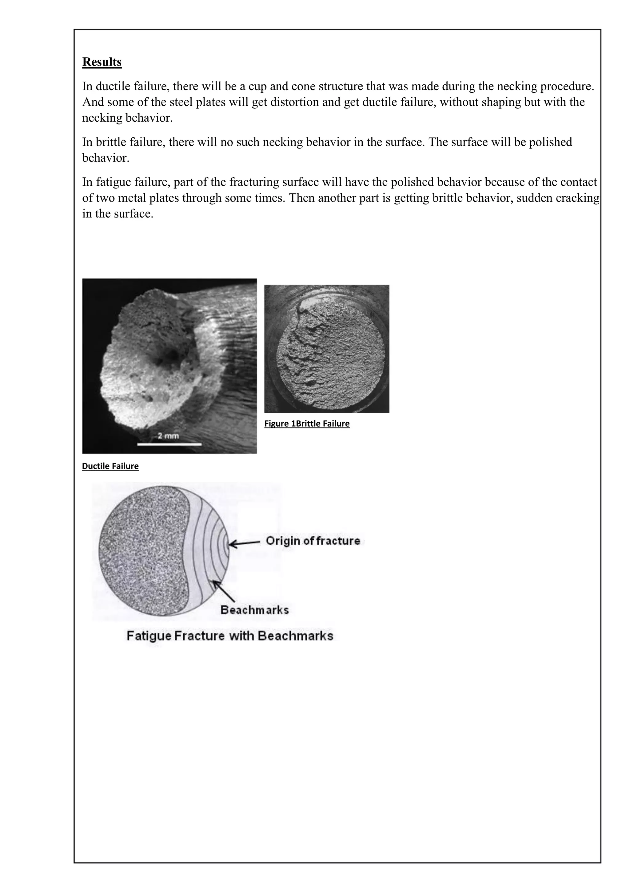 Macro structure examination and identification of fracture surface | PDF