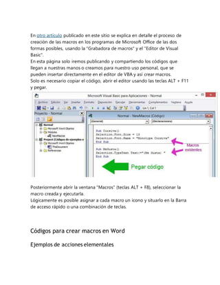 Macros vba word office | DOCX