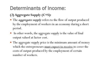 keynesian theory of income and employment | PPTX
