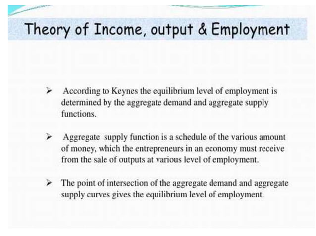 keynesian theory of income and employment | PPTX | Business Accounting ...