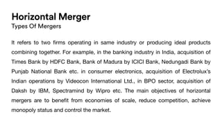 Types Of Mergers | PDF