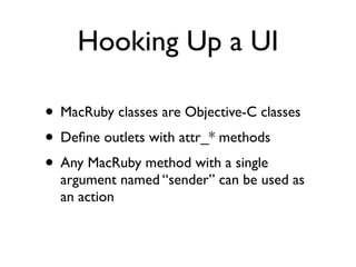 MacRuby for Fun and Profit | PPT