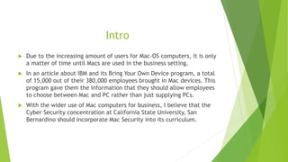 Macs in Cyber Security | PPTX