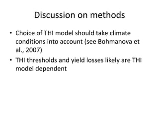 Climate Change Impacts on Cattle in Austria Revealed by THI-Models to ...