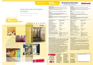 Mactac Soignies Carte Couleurs Films Adhésifs Macal 8200 pro | PDF | Chemistry | Science