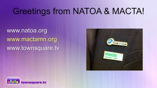 MACTA keynote: Lesson's Learned | PPT