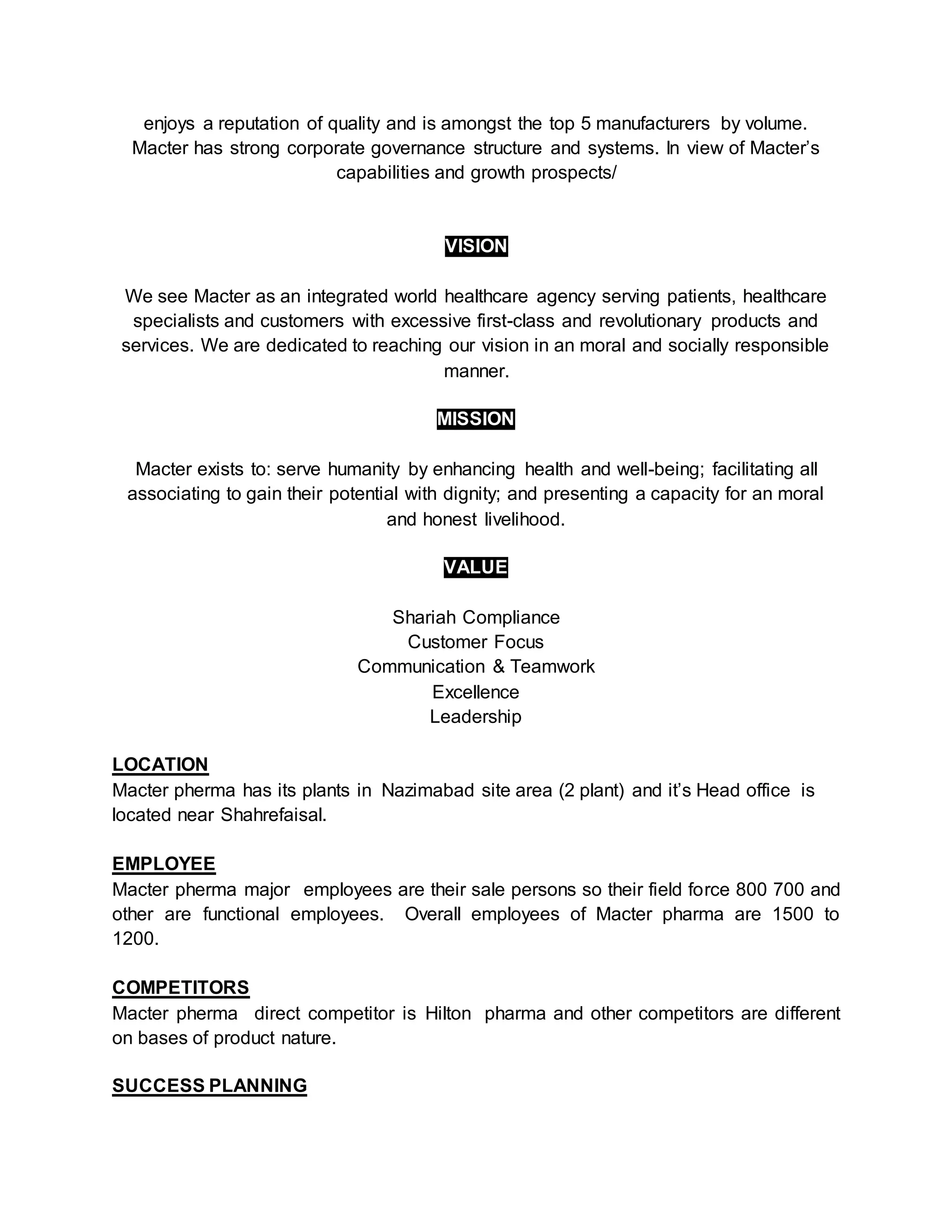 Macter Pharma (MR MOHSIN YASIR KHAN) | DOCX