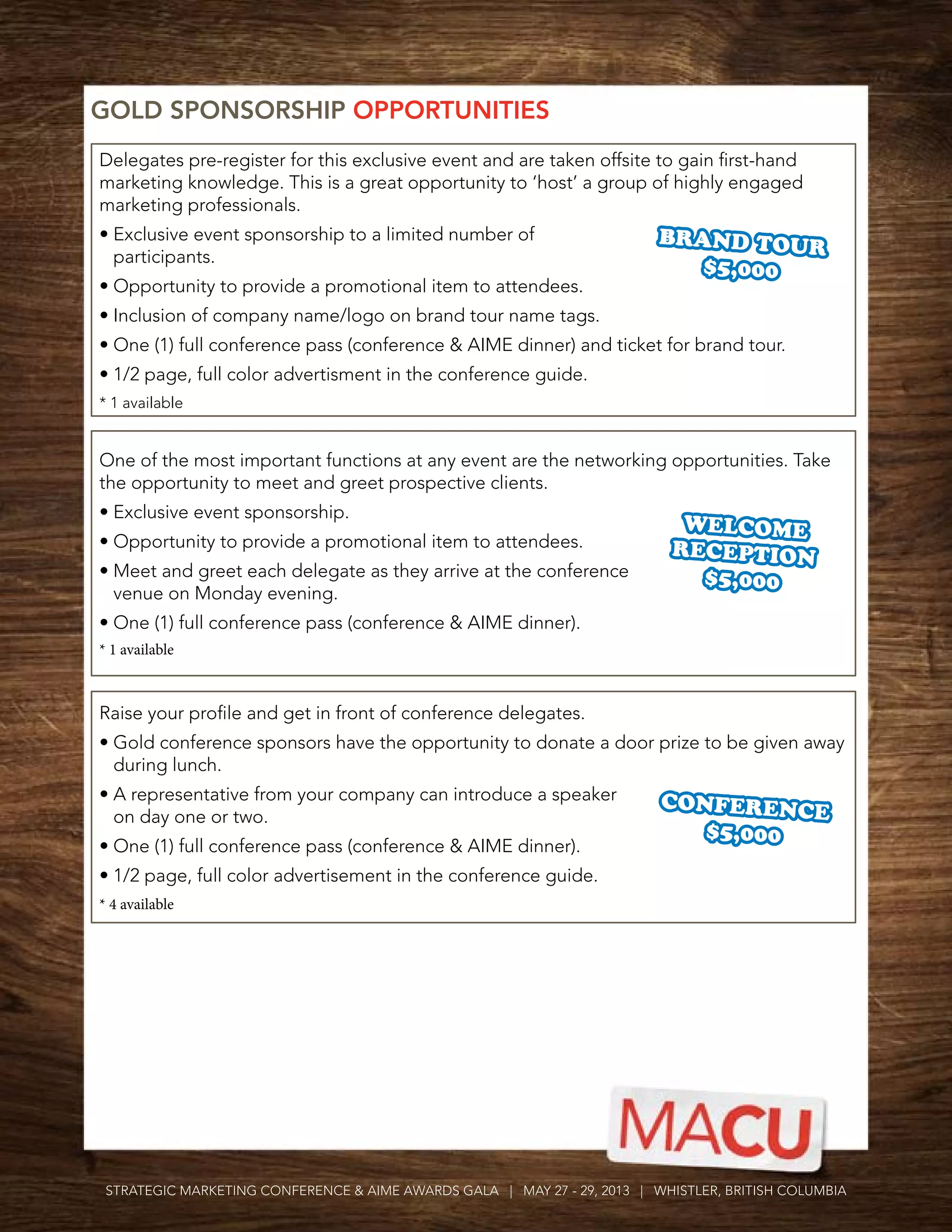 Macu2013 Sponsorship Booklet | PDF