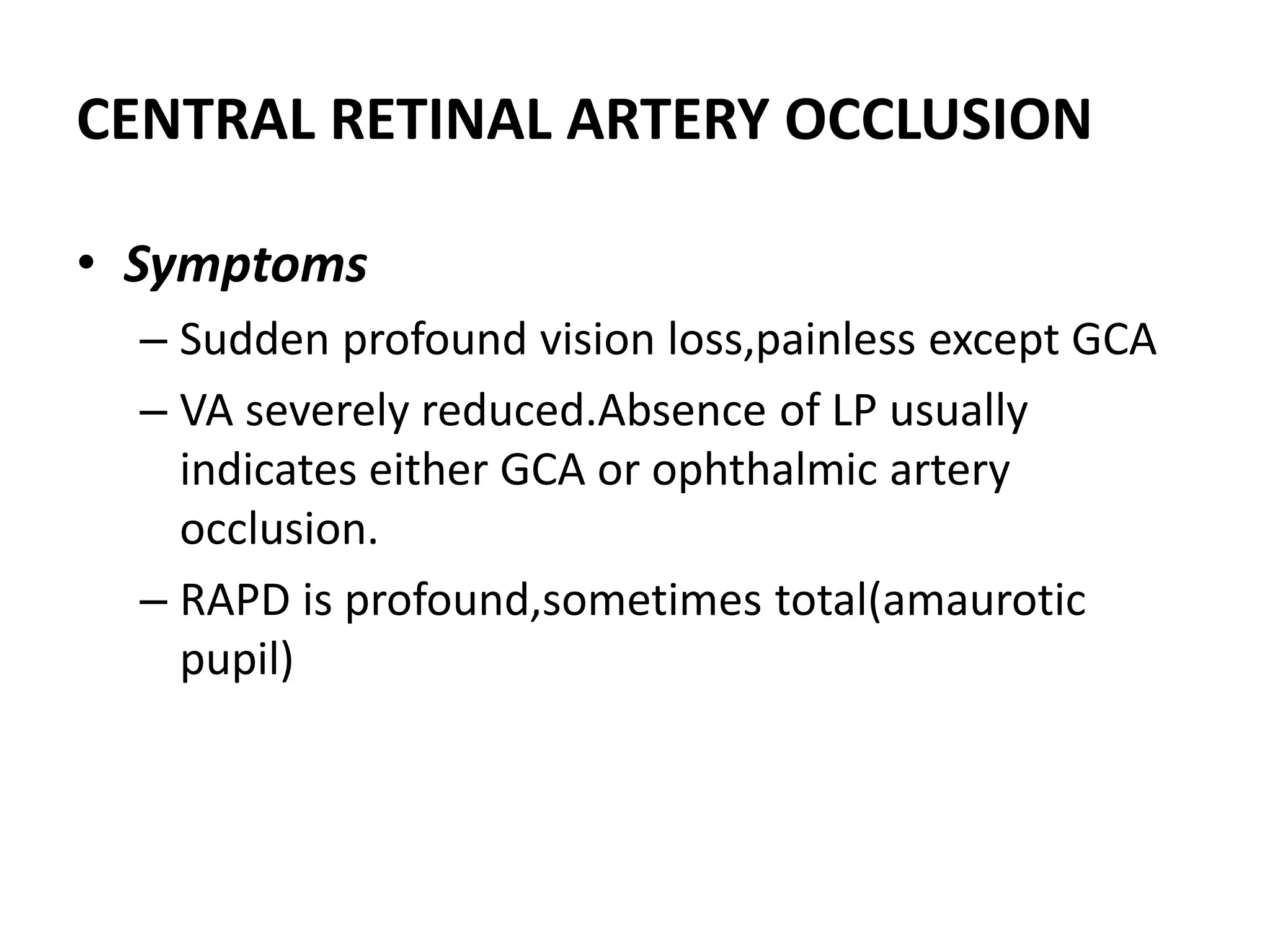 Macular cherry red spot | PPTX | Eye and Vision Conditions | Diseases ...