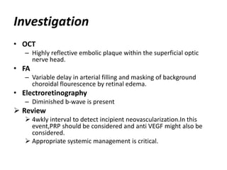 Macular cherry red spot | PPTX | Eye and Vision Conditions | Diseases ...