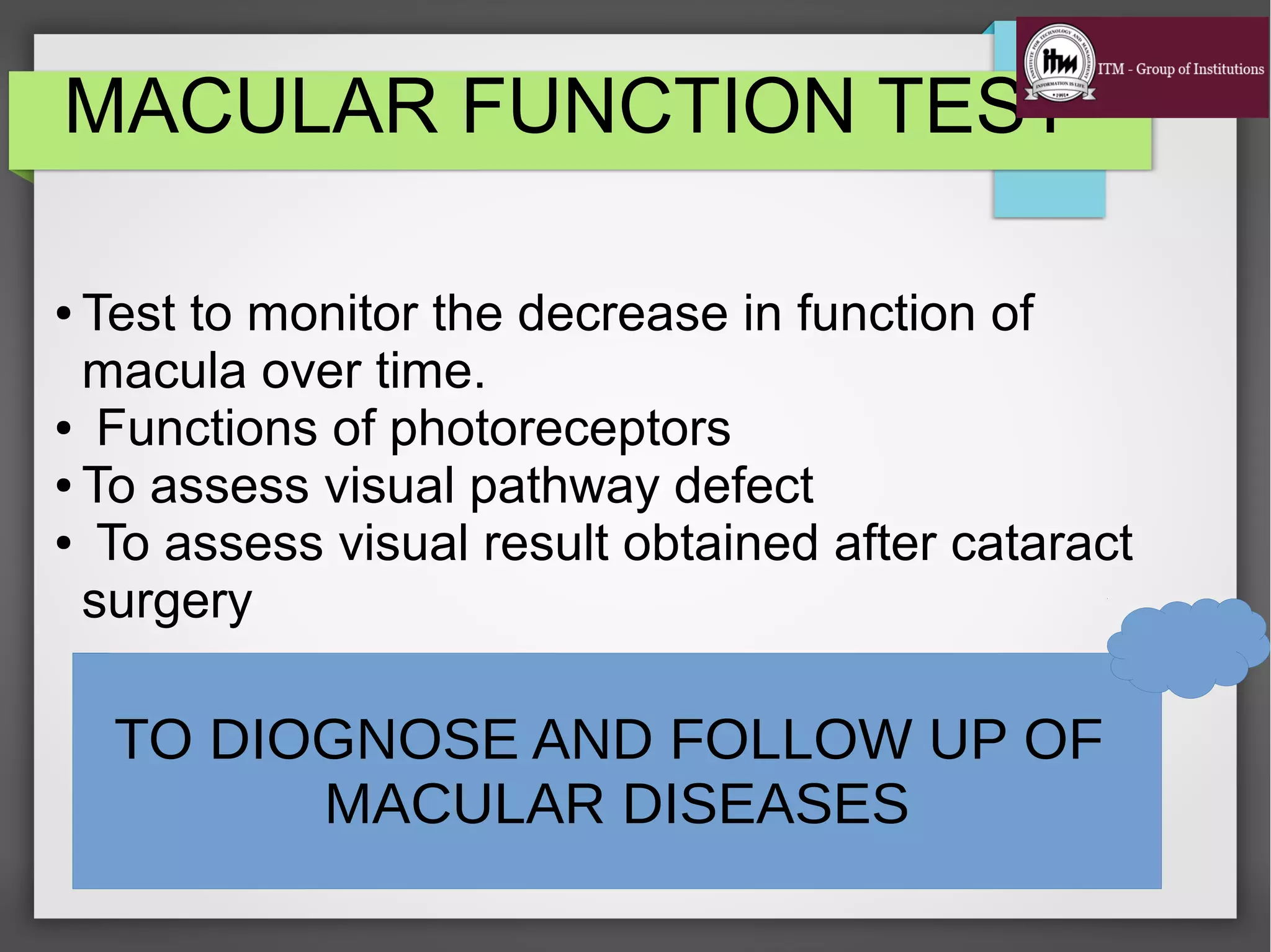 Macular function test | ODP