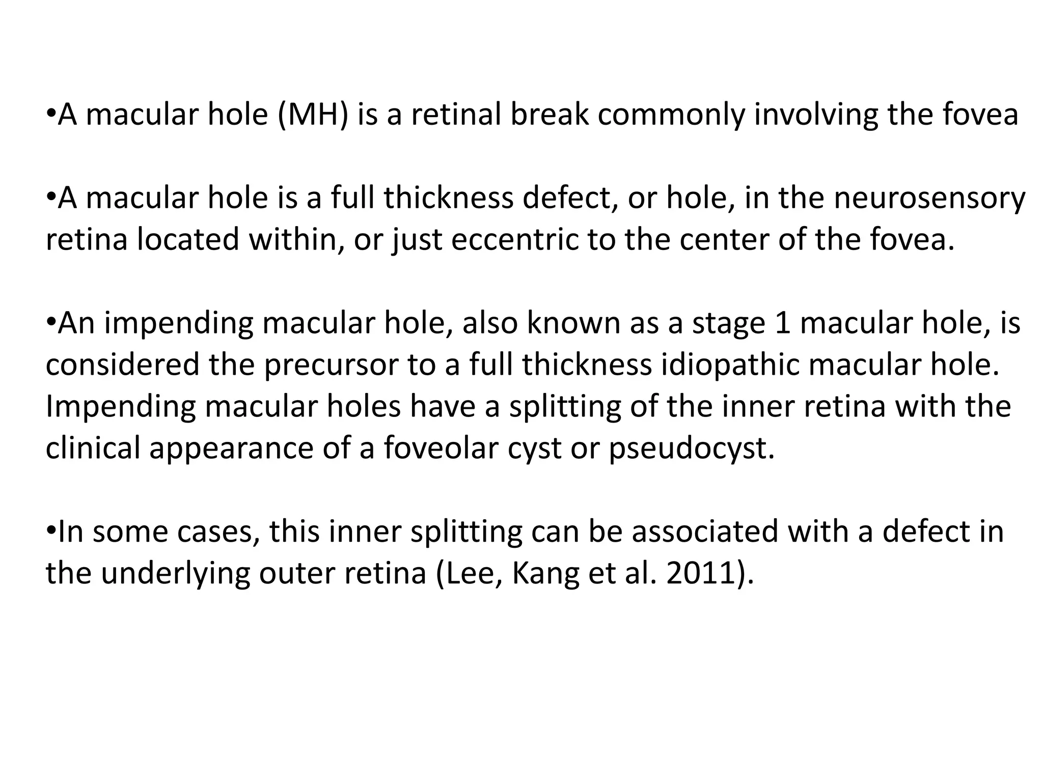 Macular hole | PPTX