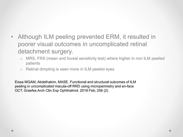 ILM Friend or Foe | PPTX | Eye and Vision Conditions | Diseases and ...