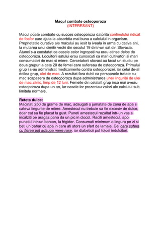 Macul combate osteoporoza | PDF