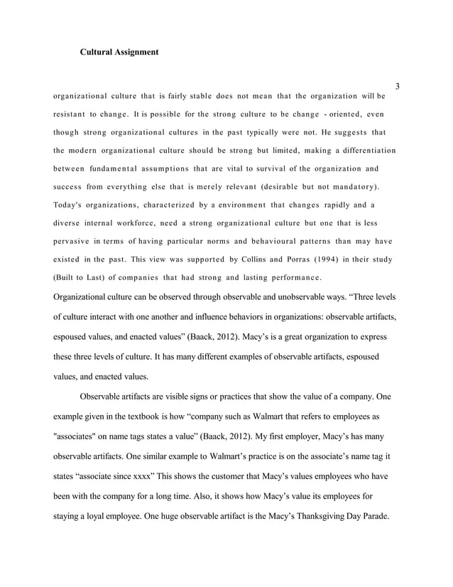 Macys cultural assignment asif h | PDF