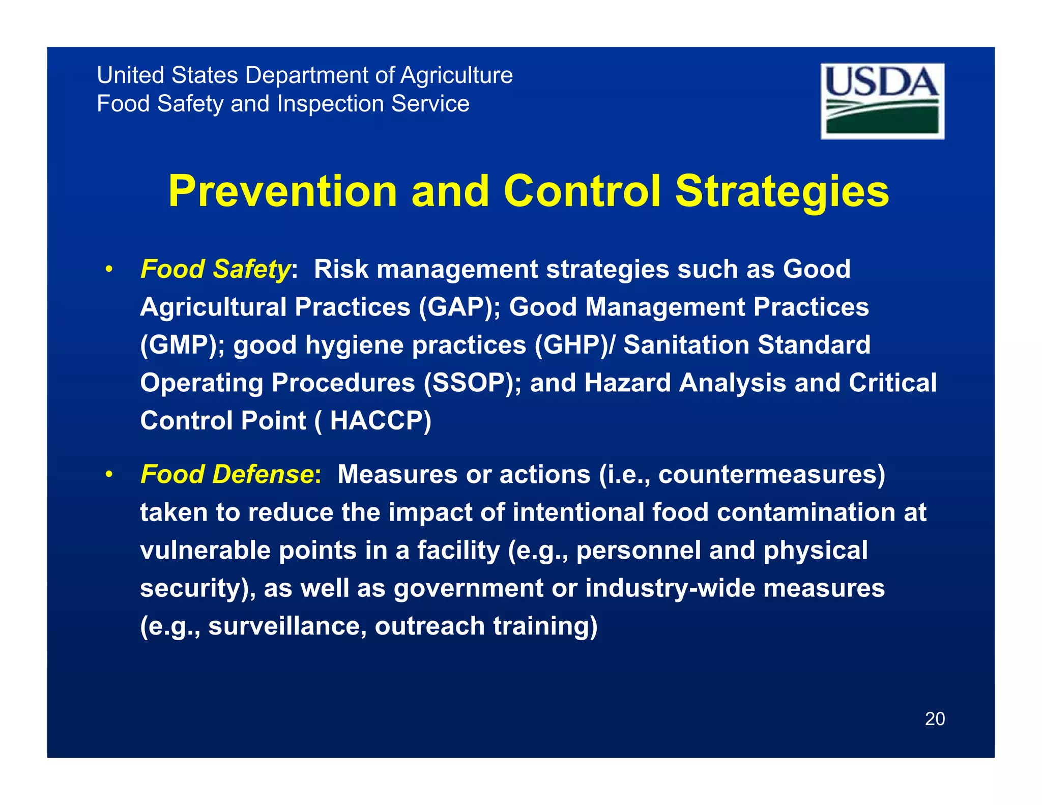 Food Safety vs. Food Defense | PDF