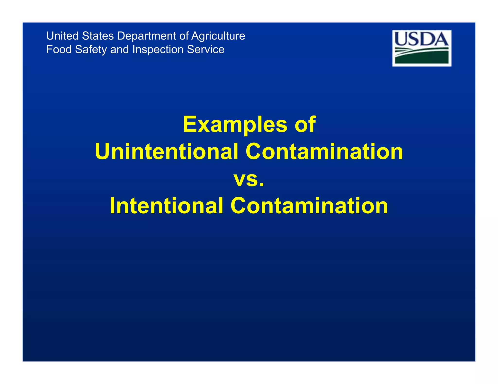 Food Safety vs. Food Defense | PDF