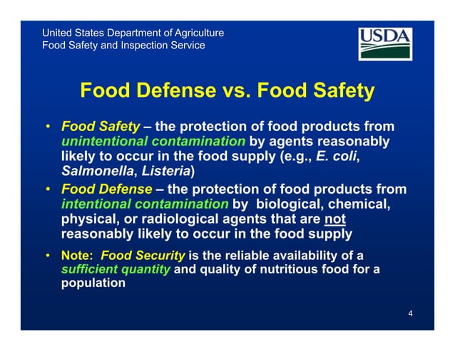 Food Safety vs. Food Defense | PDF | Agriculture | Industries