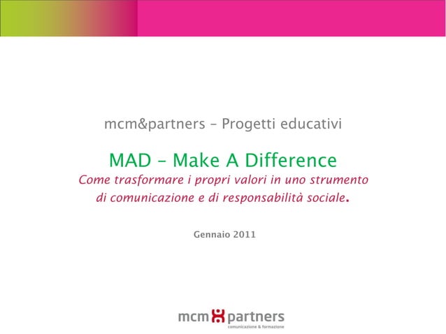 Make a difference - MAD - progetto educativo | PDF