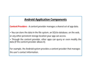 Mobile Application Development-Lecture 01 & 02.pdf | Operating Systems | Computer Software and ...