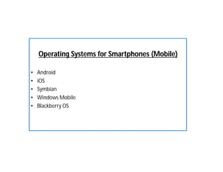 Mobile Application Development-Lecture 01 & 02.pdf | Operating Systems ...
