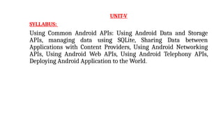 Mobile application Development-UNIT-V (1).pptx