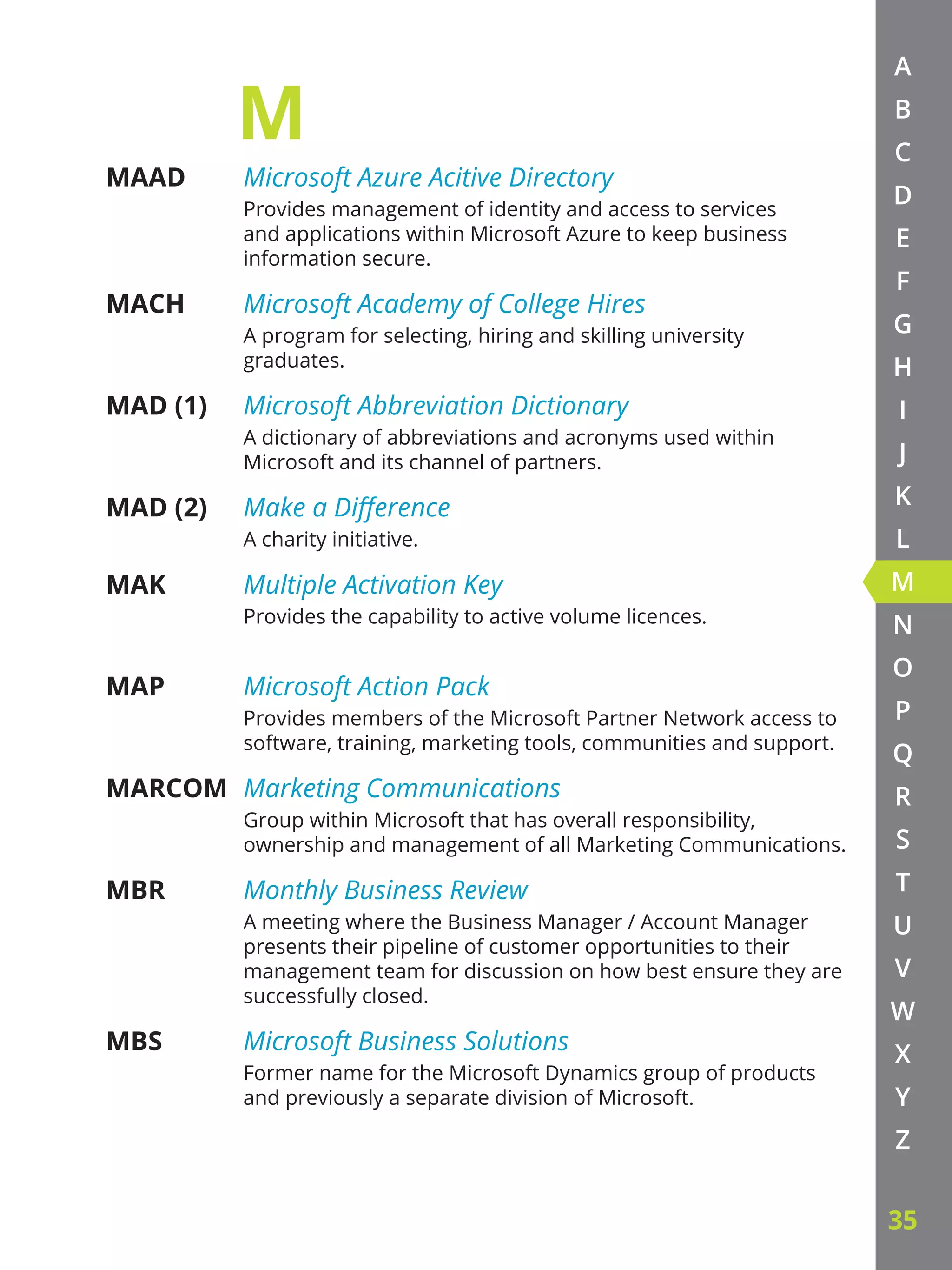 Microsoft Abbreviations Dictionary | PDF