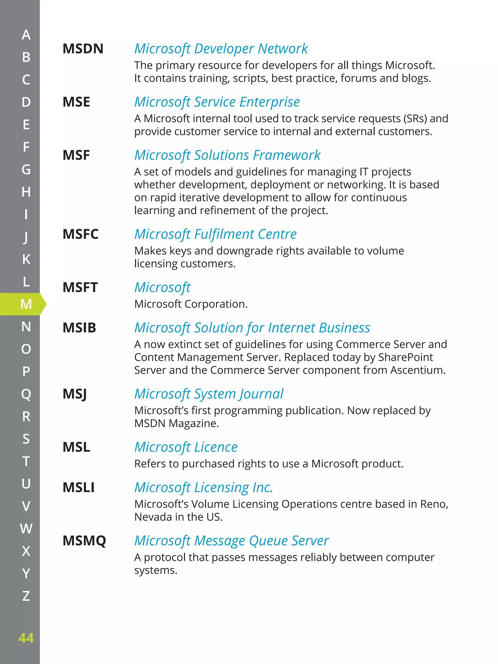 Microsoft Abbreviations Dictionary | PDF