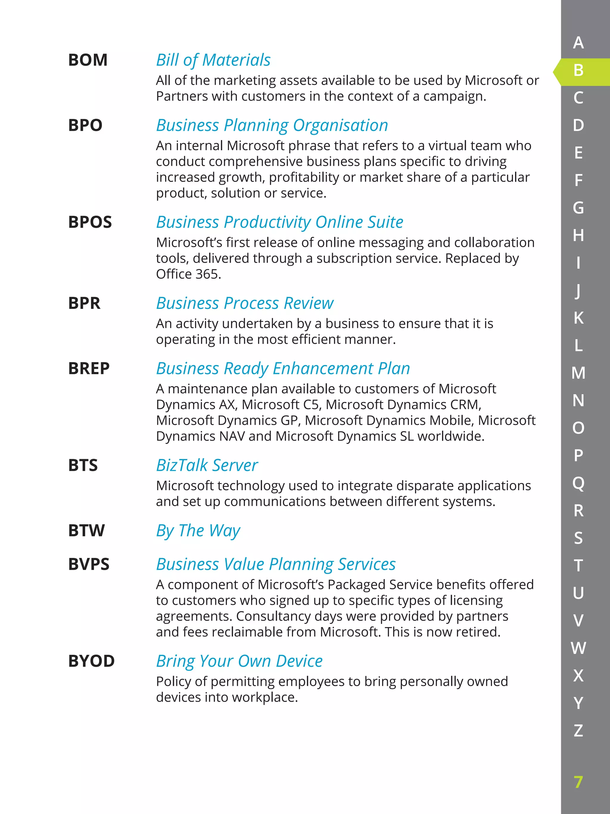 Microsoft Abbreviations Dictionary | PDF
