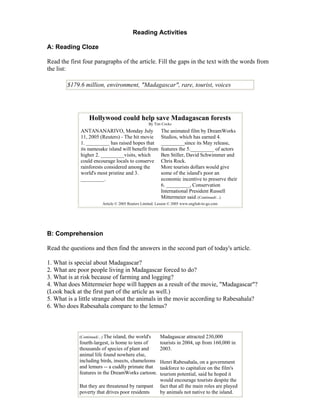 Madagascar | PDF | Geography | Science