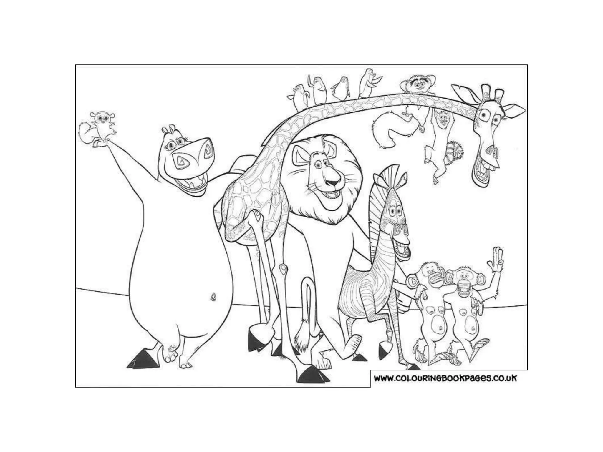 Madagascar Colouring Pages and Kids Colouring Activities | PPT