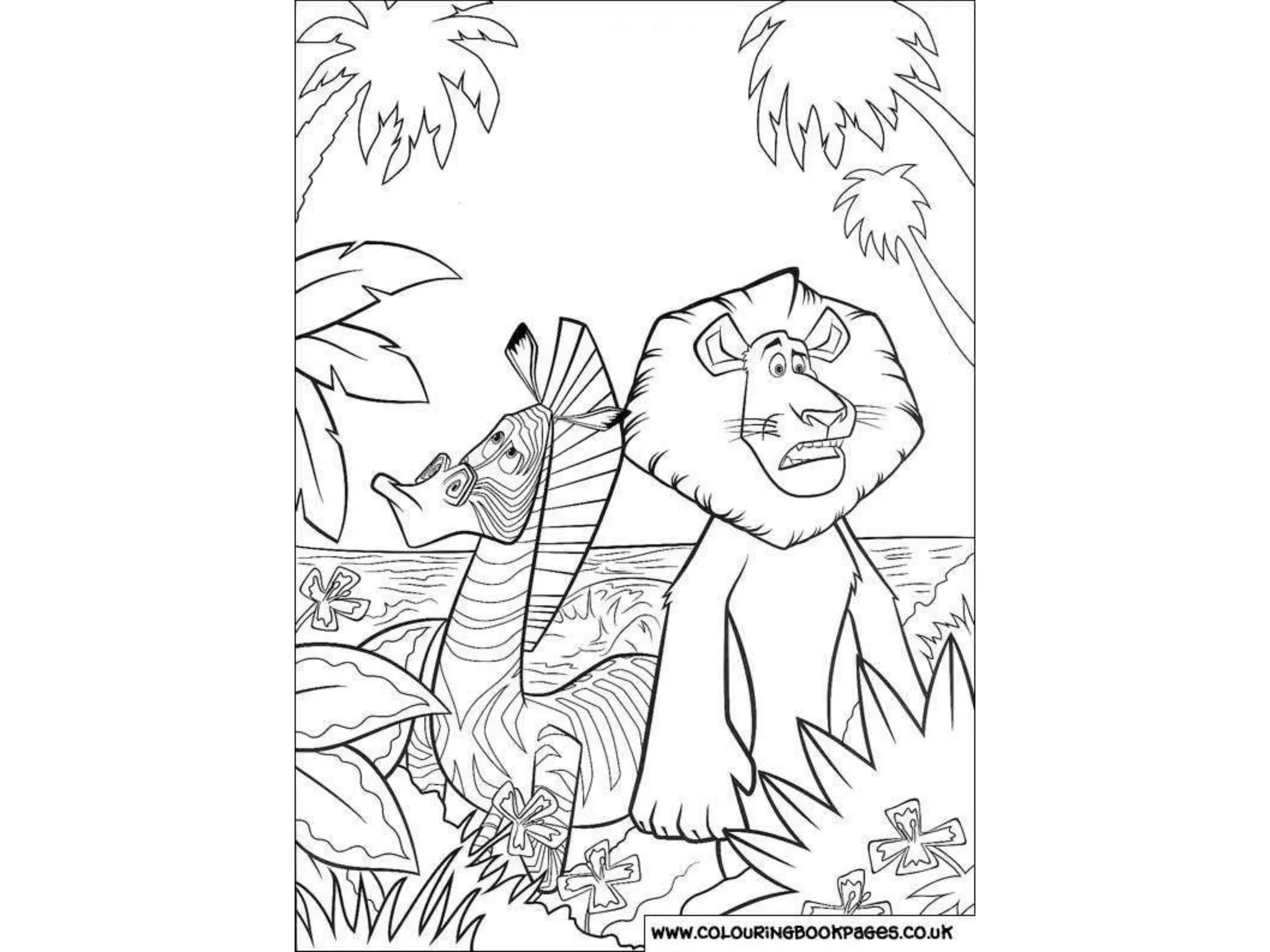 Madagascar Colouring Pages and Kids Colouring Activities | PPT