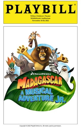 WCT MADAGASCAR JR 2022 PLAYBILL | PDF