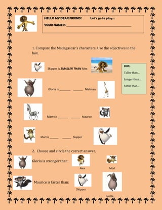 Madagascar worksheet | DOC