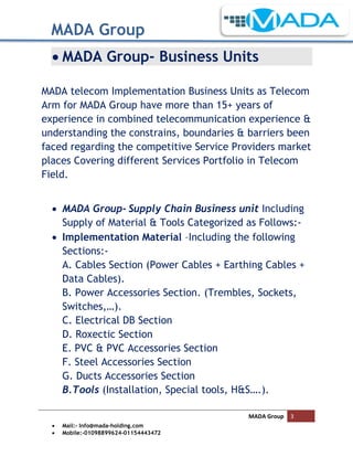 Mada group pre-quilfiaction documents | PDF