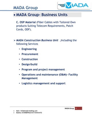 Mada group pre-quilfiaction documents | PDF
