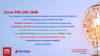 PMexpo17 - La norma UNI 11648 nel Project Management - Vito Madaio | PDF