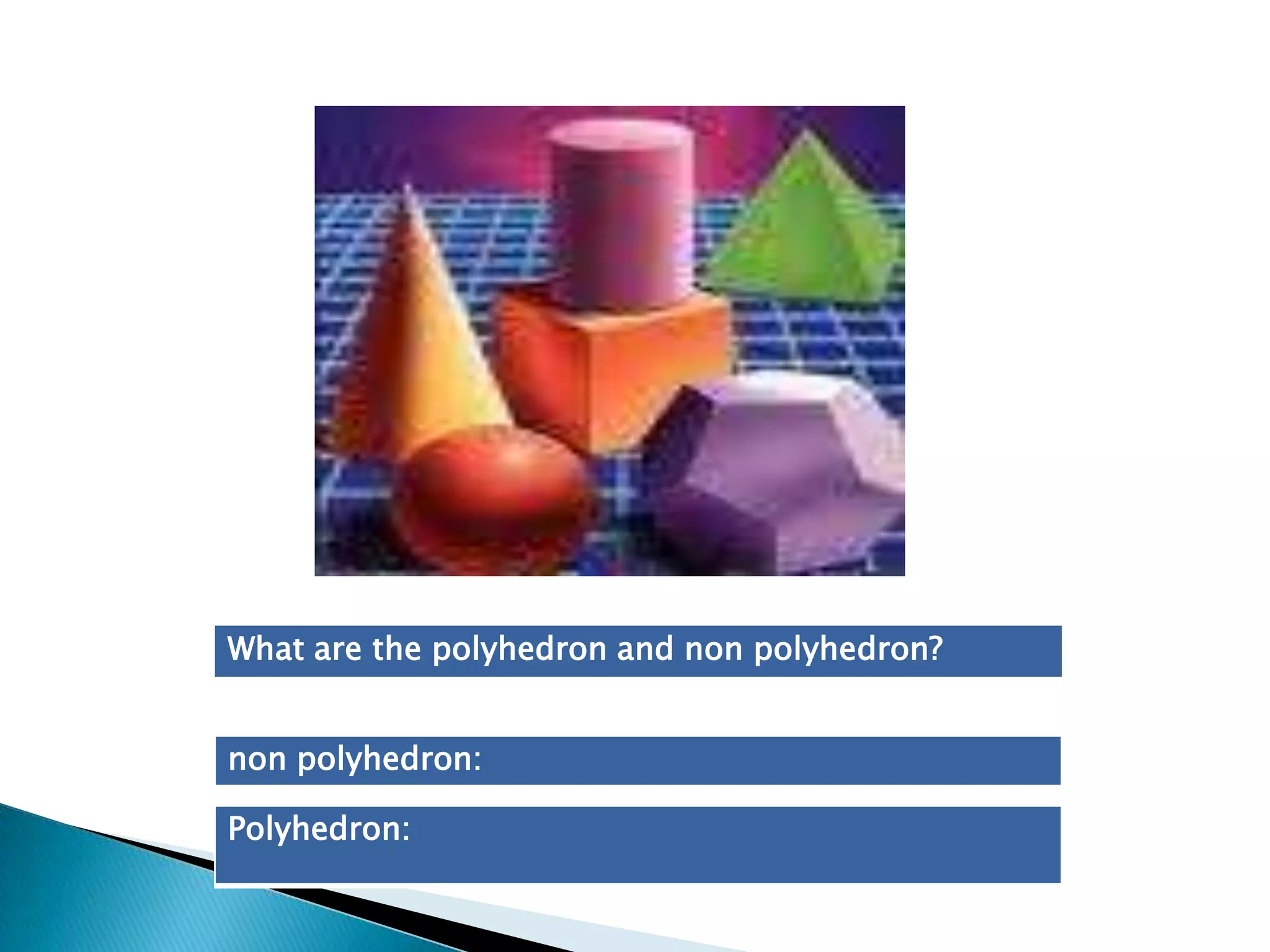 Non polyhedron and polyhedron Solids -1 | PPTX