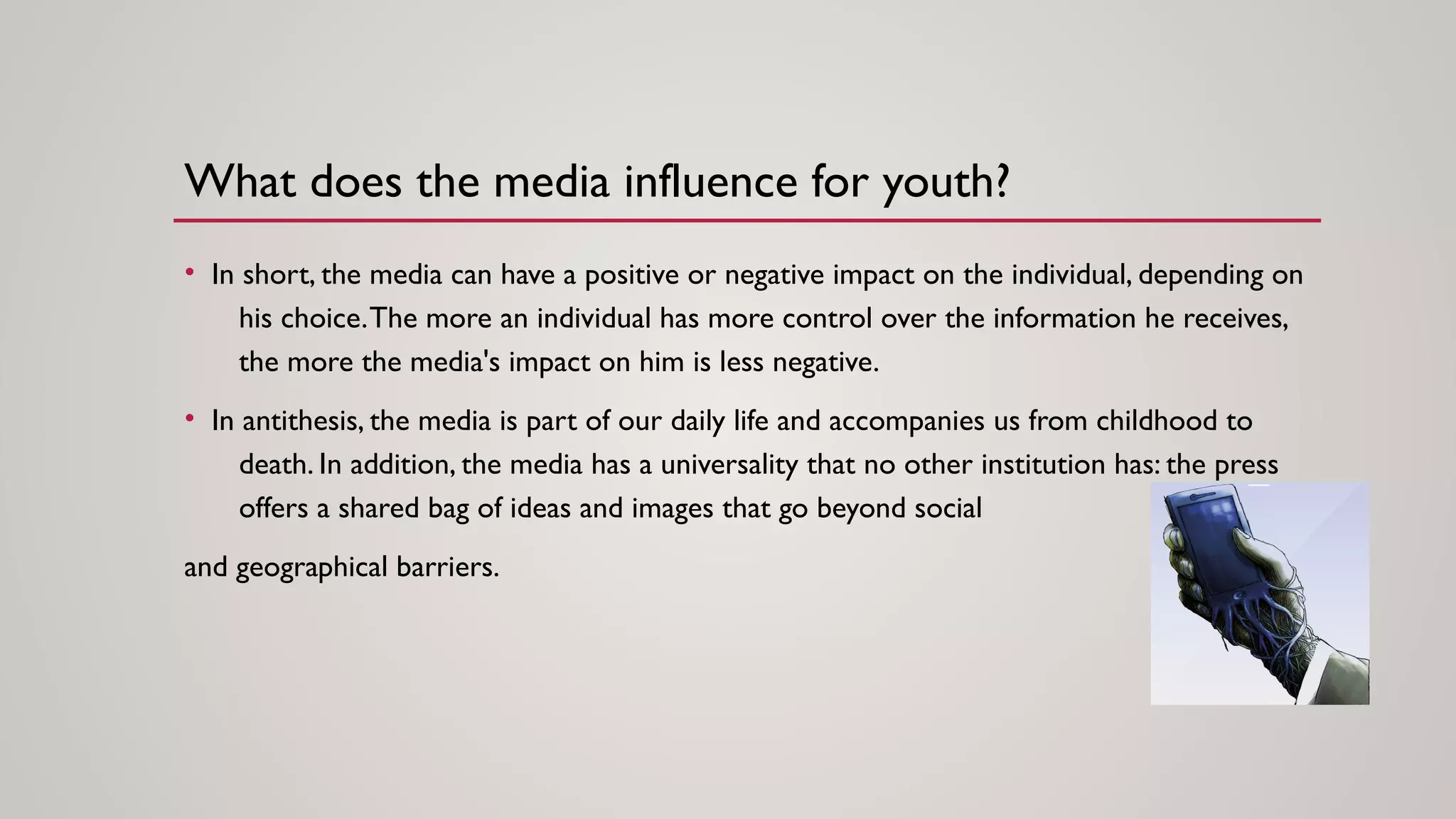 The impact of mass media on daily life. | ODP