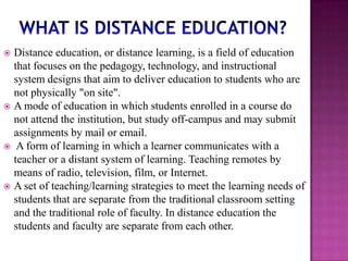 Distance Education | PPTX