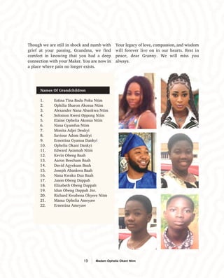 Madam Ophelia Ntim and Ms Ernestina Dankyi funeral brochure | PDF