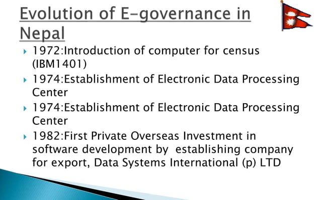 Initiatives of E-Governance in Nepal | PPTX