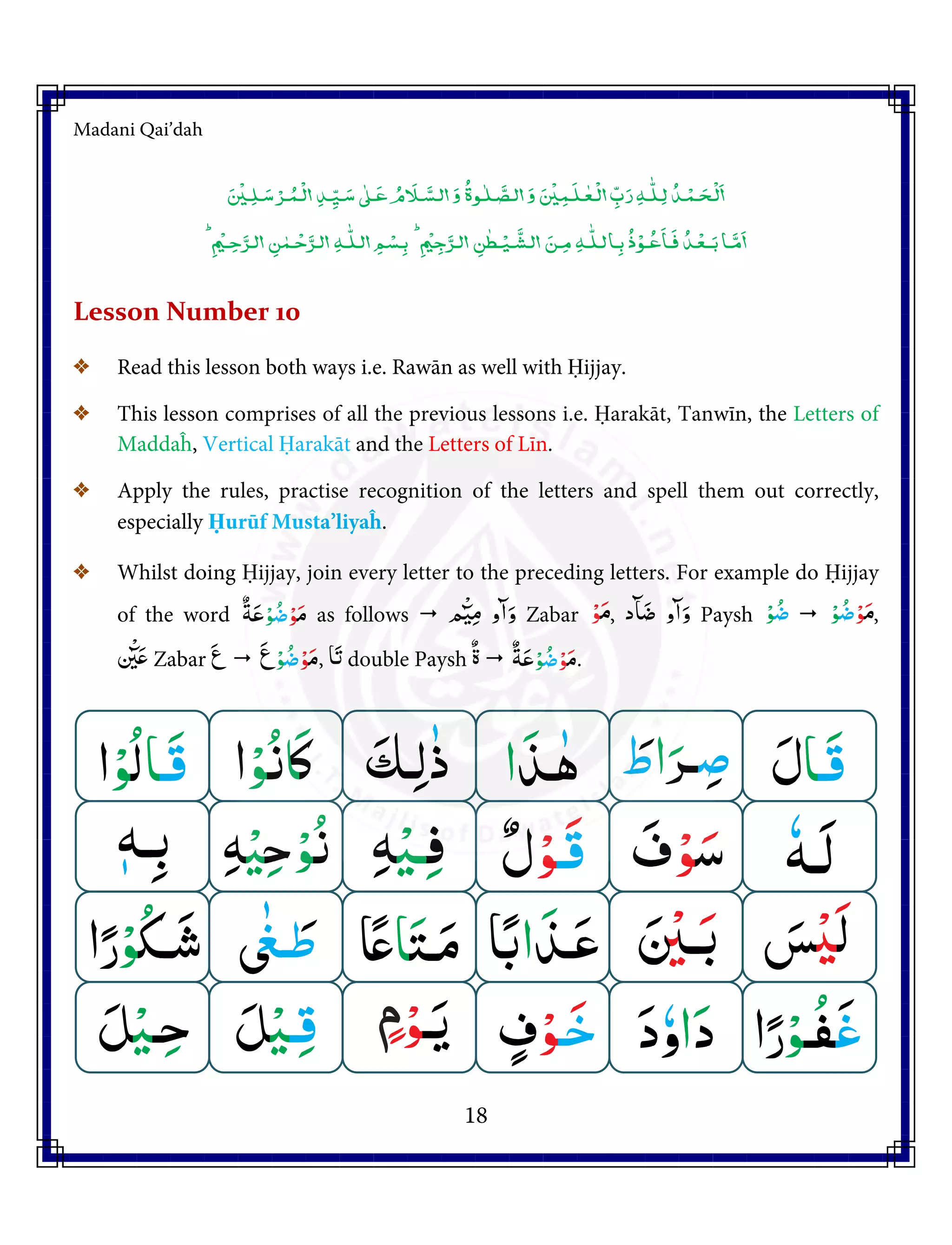 Islamic Book in English: Madani Qaida | PDF