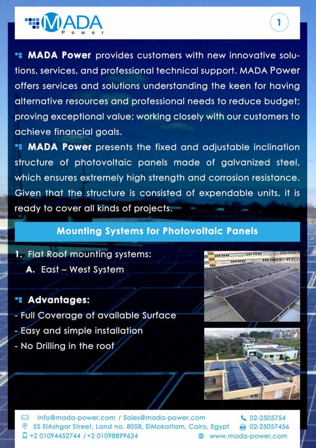 MADA Holding - Green Energy & Led Lights Bussiness Unit Profile ( MADA Power) -Solar Cell ...