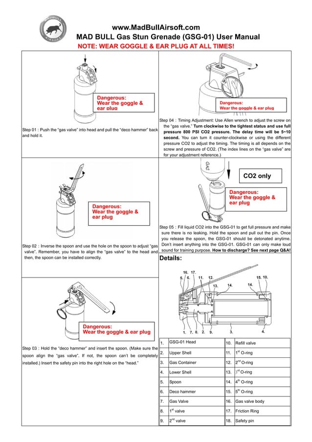 Madbull Stun Grenade Manual | PPT