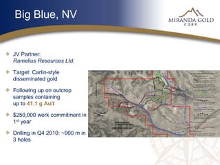 Miranda Gold Corporate Presentation - November 2010 | PPTX